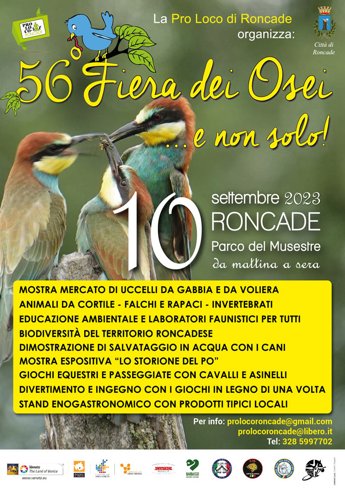 Roncade 56ª Fiera Dei Osei Domenica 10 Settembre 2023